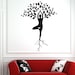 Yoga Wall Decal Yoga Tree Wall Decal Yoga Pose Wall Decor | Etsy