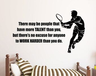 Tennis Wall Decal Tennis Wall Decor Tennis Wall Sticker SG284 - Etsy