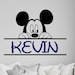 Personalized Name Wall Decal | Mickey Mouse Wall Decal | Custom Name ...