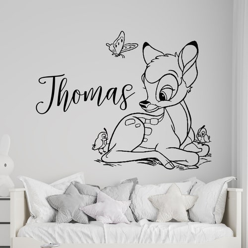 Bambi Wall Decal Bambi Deer Wall Decor Cartoon Wall Sticker SG - Etsy