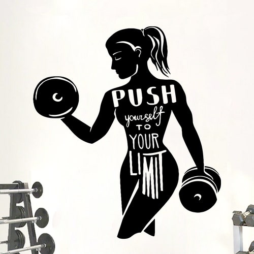 Fitness Wall Decal Workout Wall Decal Gym Wall Decor | Etsy