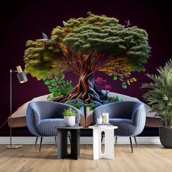 Library Wallpaper - Etsy