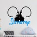 Personalized Name Wall Decal Disney Castle Mickey Mouse Ears - Etsy