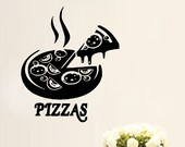 Pizza Wall Decal / Pizzeria Wall Décor / Pizza Window Decal | Etsy