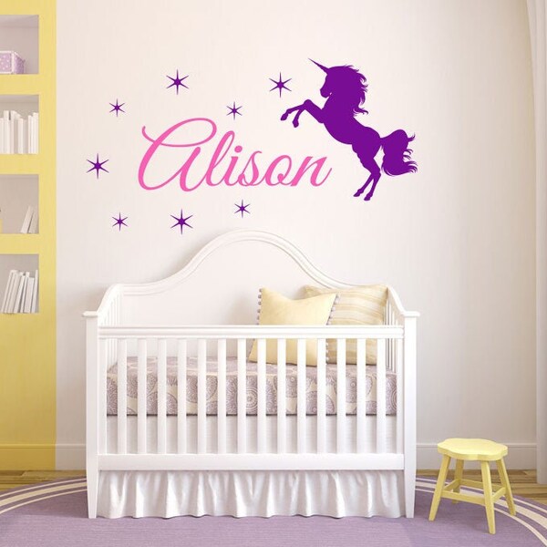 Unicorn Wall Decal - Etsy