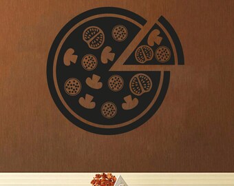 Pizza Custom Food Lover Personalized Wall Decal Pizza Gifts Vinyl Pizza ...