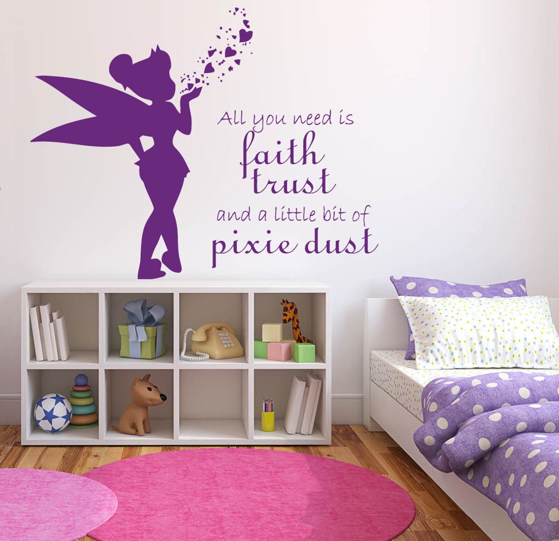 Tinkerbell Wall Decal Tinkerbell Quote Fairy Pixie Dust - Etsy