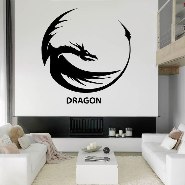 Wall Decal Dragon - Etsy