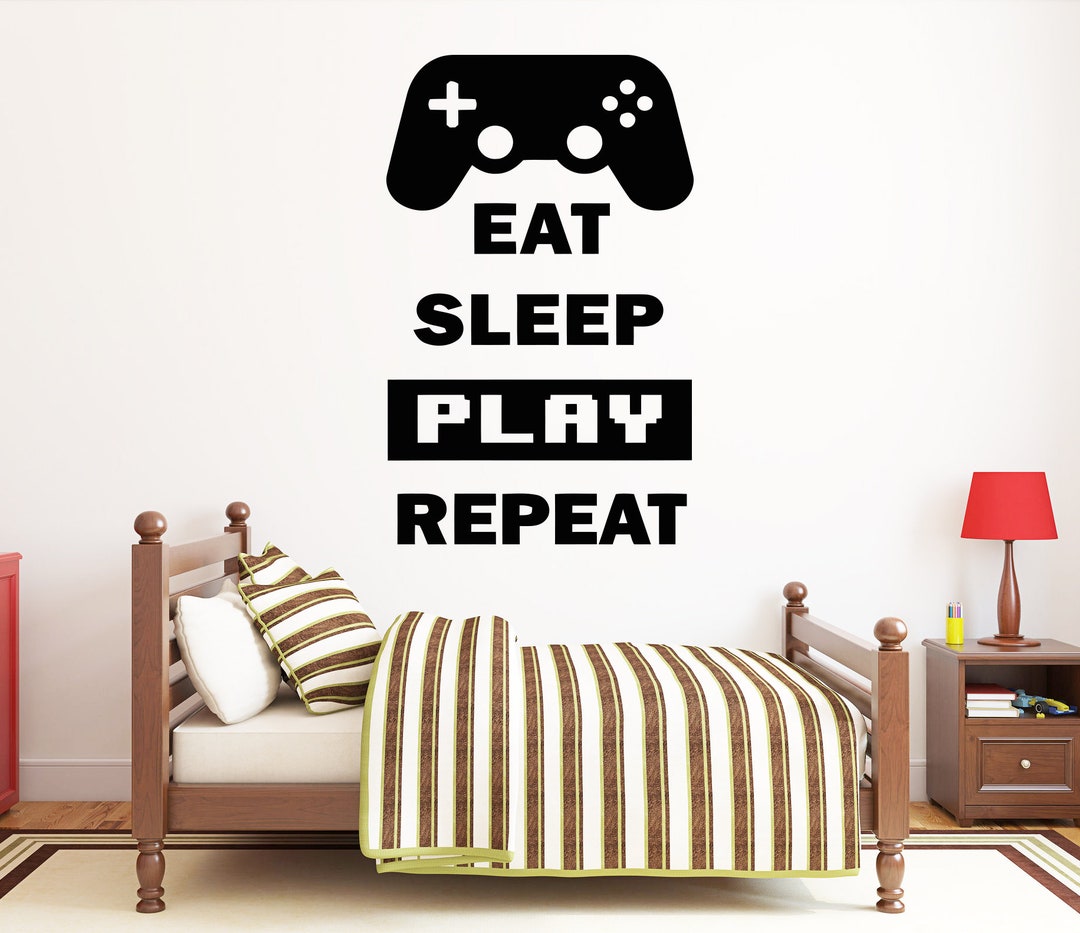 Gamer Wall Decal: Video Game Controller, Gaming Room Decor 430re - Etsy