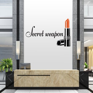 Makeup Wall Decal Makeup Artist Wall Sticker Cosmetics Lipstick Beauty ...