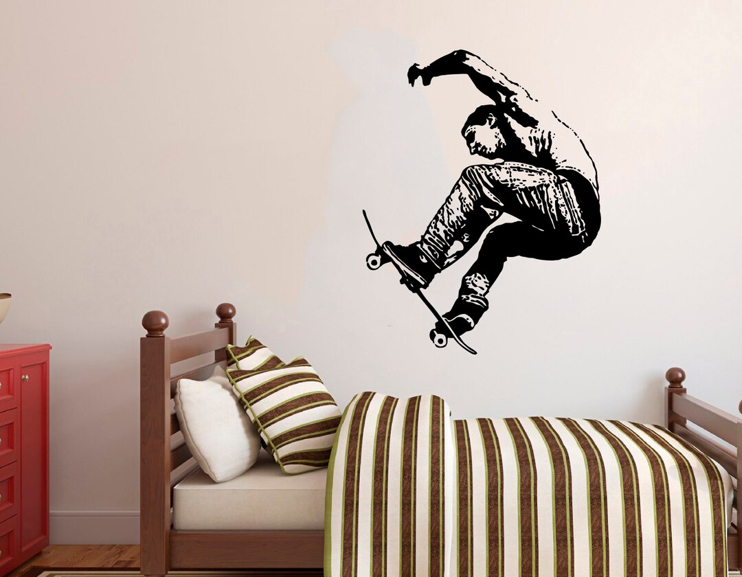 Skateboarding Wall Decal | Skateboard Wall Sticker | Skateboard Decals ...