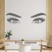 Eyelashes and Eyebrows Wall Decal Lashes and Brows Window Sticker ...