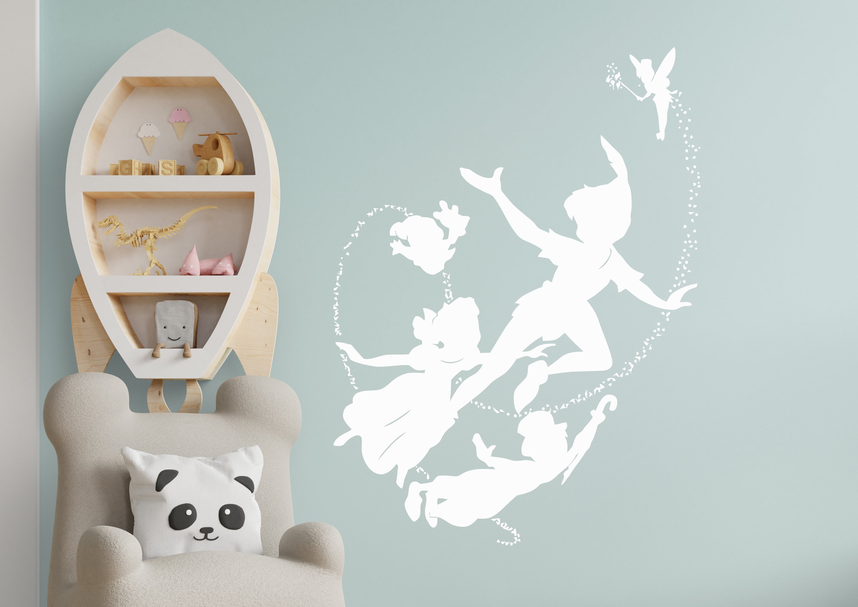 Peter Pan Wall Decal Peter Pan Ship Kids Cartoon Wall Sticker | Etsy