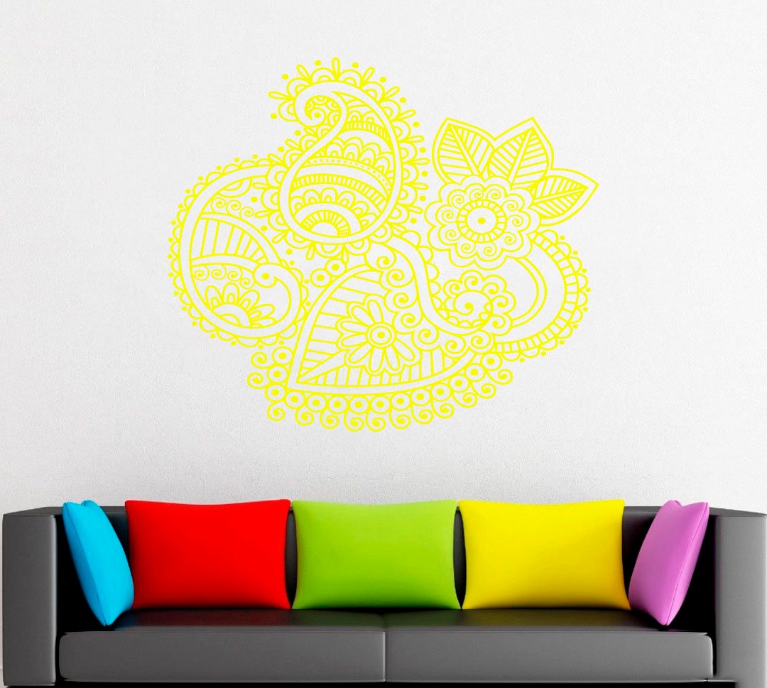 India Yoga Elephant Buddha Indian Decal Window Sticker Room Vinyl ...