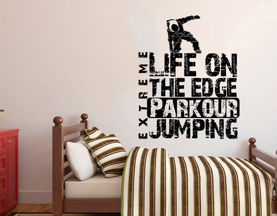Parkour Wall Decal | Parkour Wall Sticker | Parkour Wall Decor 2601 - Etsy