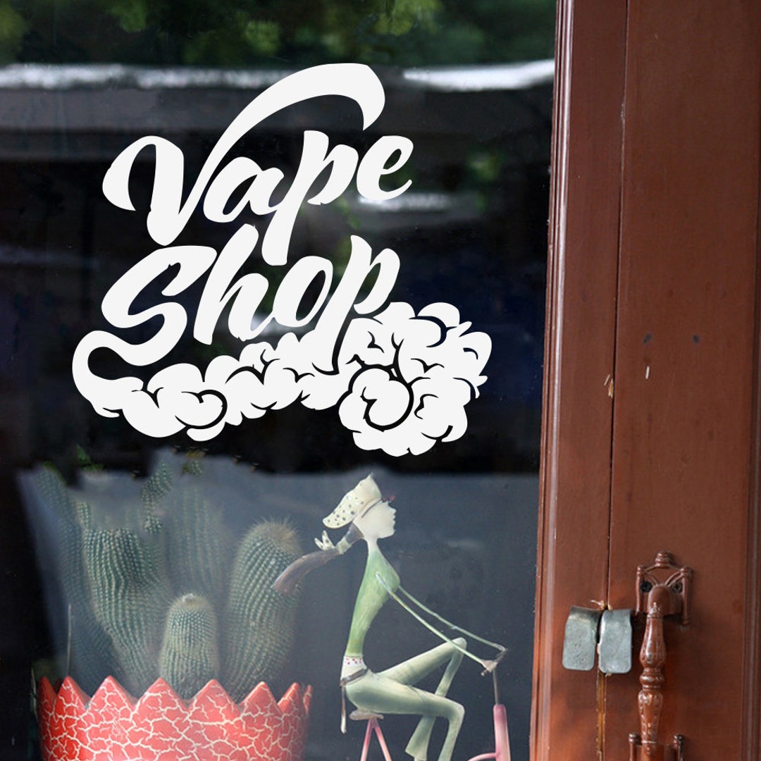 Vape Wall Window Decal Sticker Vape Shop Vaping Vape Store - Etsy