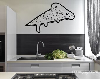 Pizza Custom Food Lover Personalized Wall Decal Pizza Gifts Vinyl Pizza ...