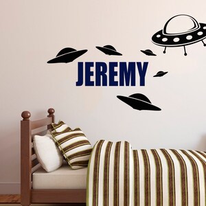 Alien Invasion Wall Decal Space Wall Sticker UFO Decals for - Etsy
