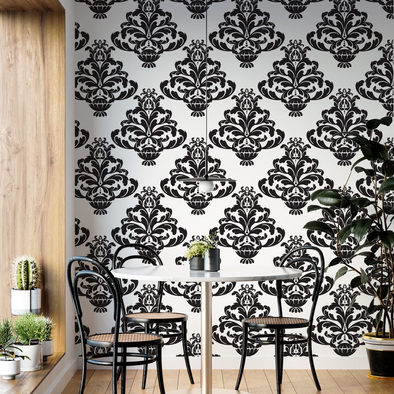 Damask Wall Decals - Etsy