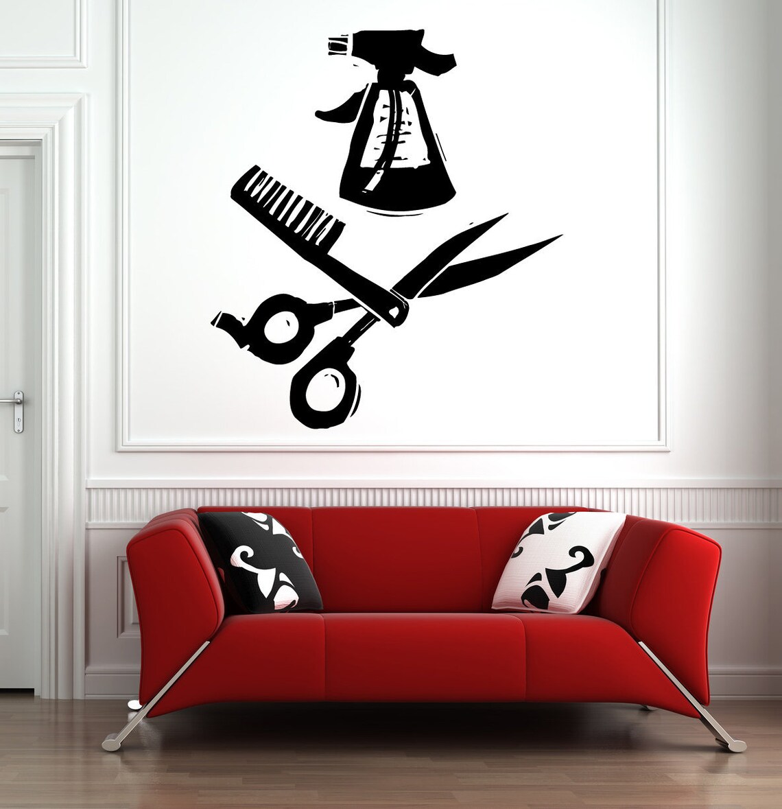 Hair Salon Wall Window Decal Sticker Hair Stylist Hair Tools | Etsy