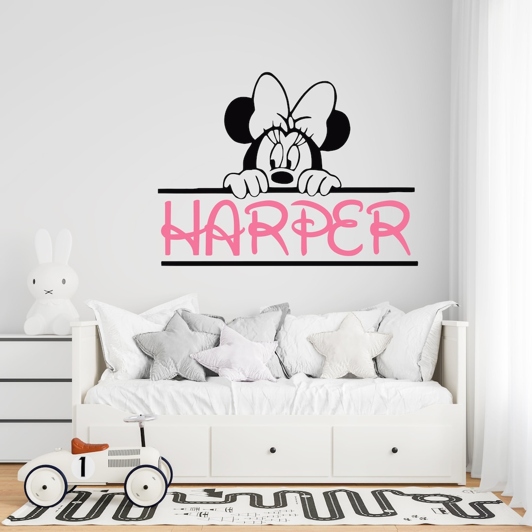 Minnie Mouse Personalized Name Wall Decal: Nursery Decor Cn50 - Etsy
