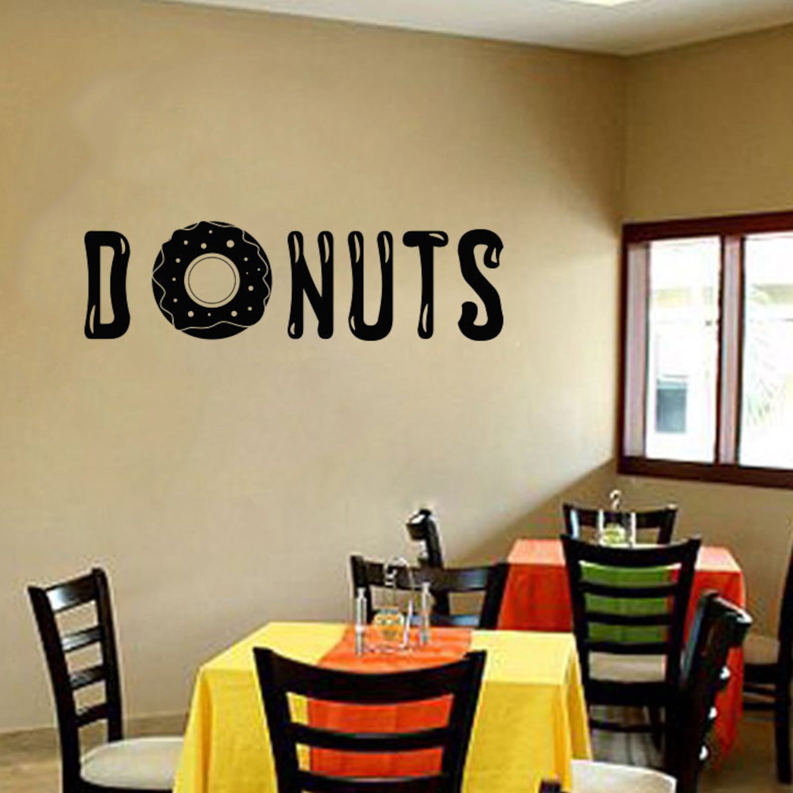 Donut Wall Decal Donuts Wall Sticker Donuts Window Decal - Etsy