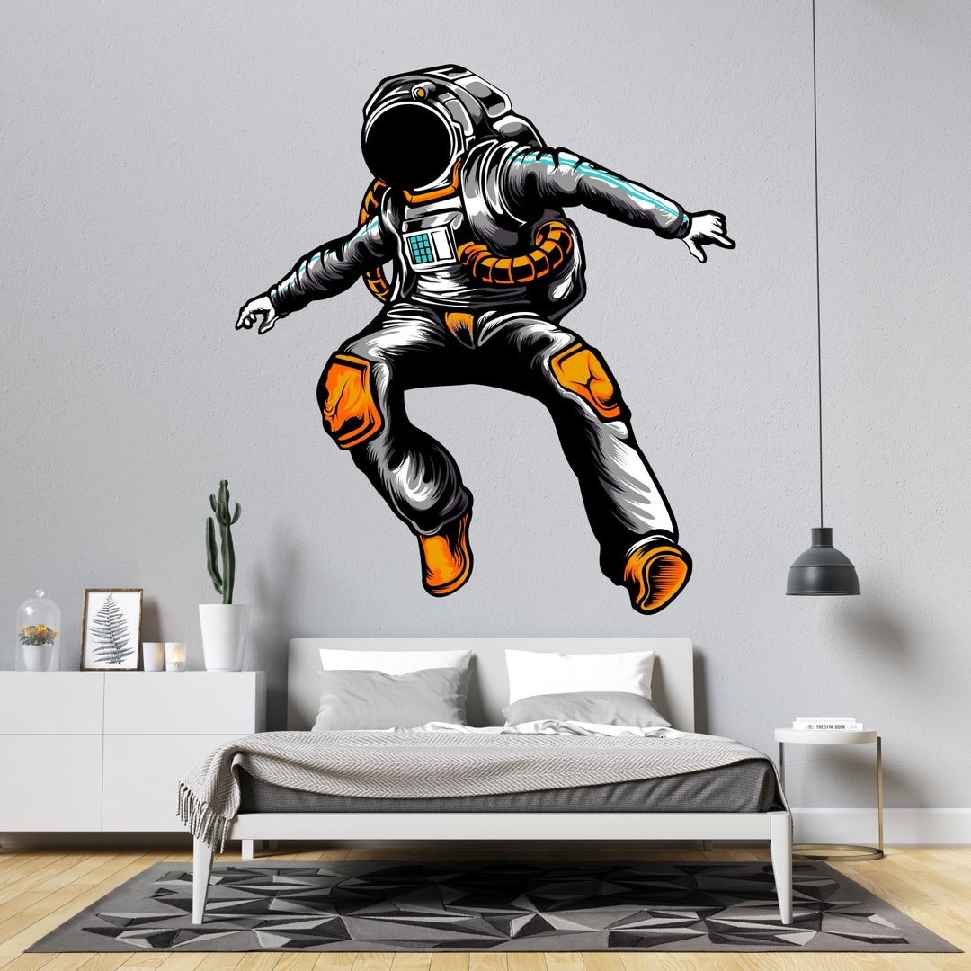 Astronaut Wall Decal Outer Space Wall Decor for Kids Bedroom Astronaut Wall Art AST69 - Etsy
