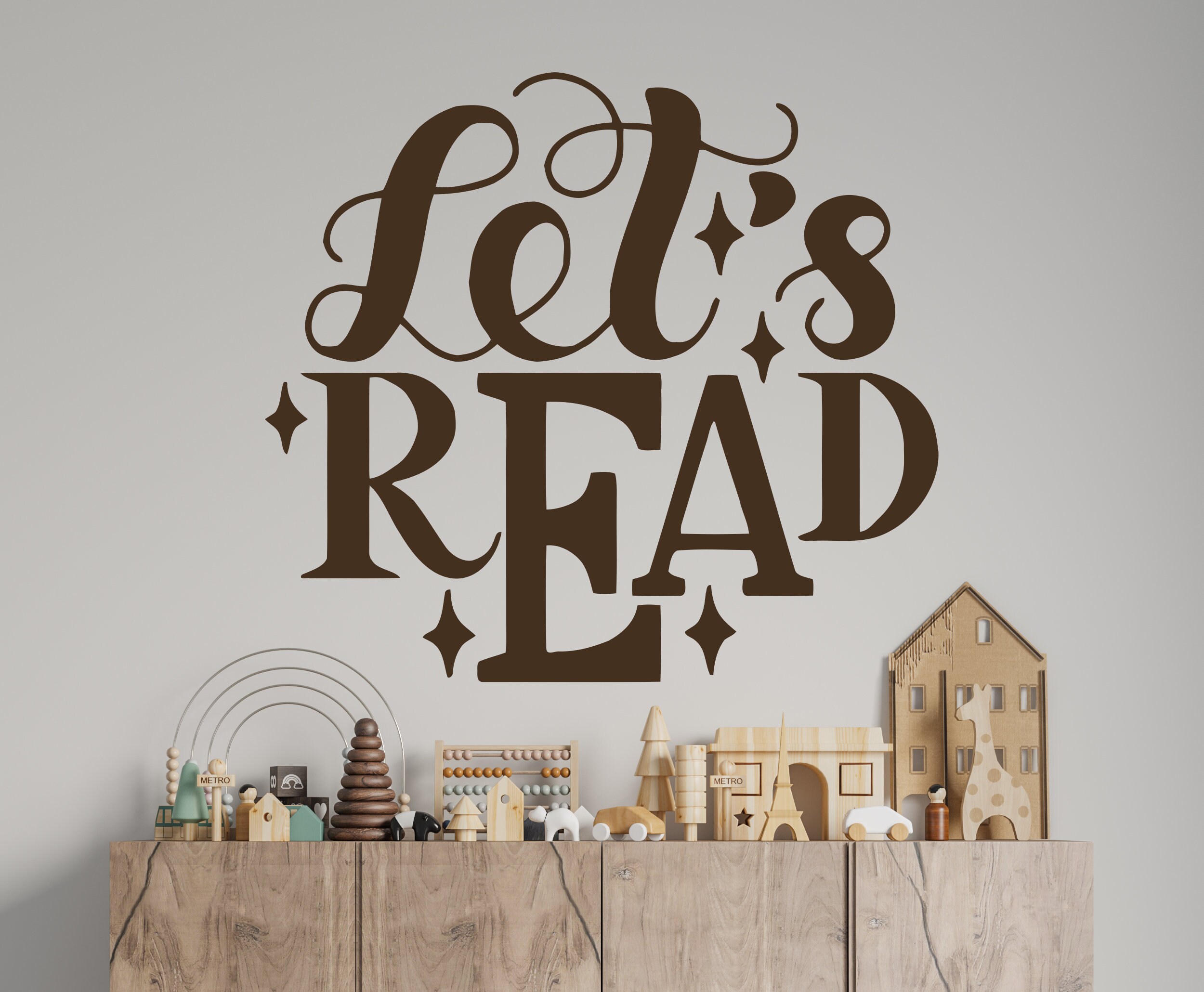 Books Wall Decal Reading Wall Decal Library Wall Decal | Etsy