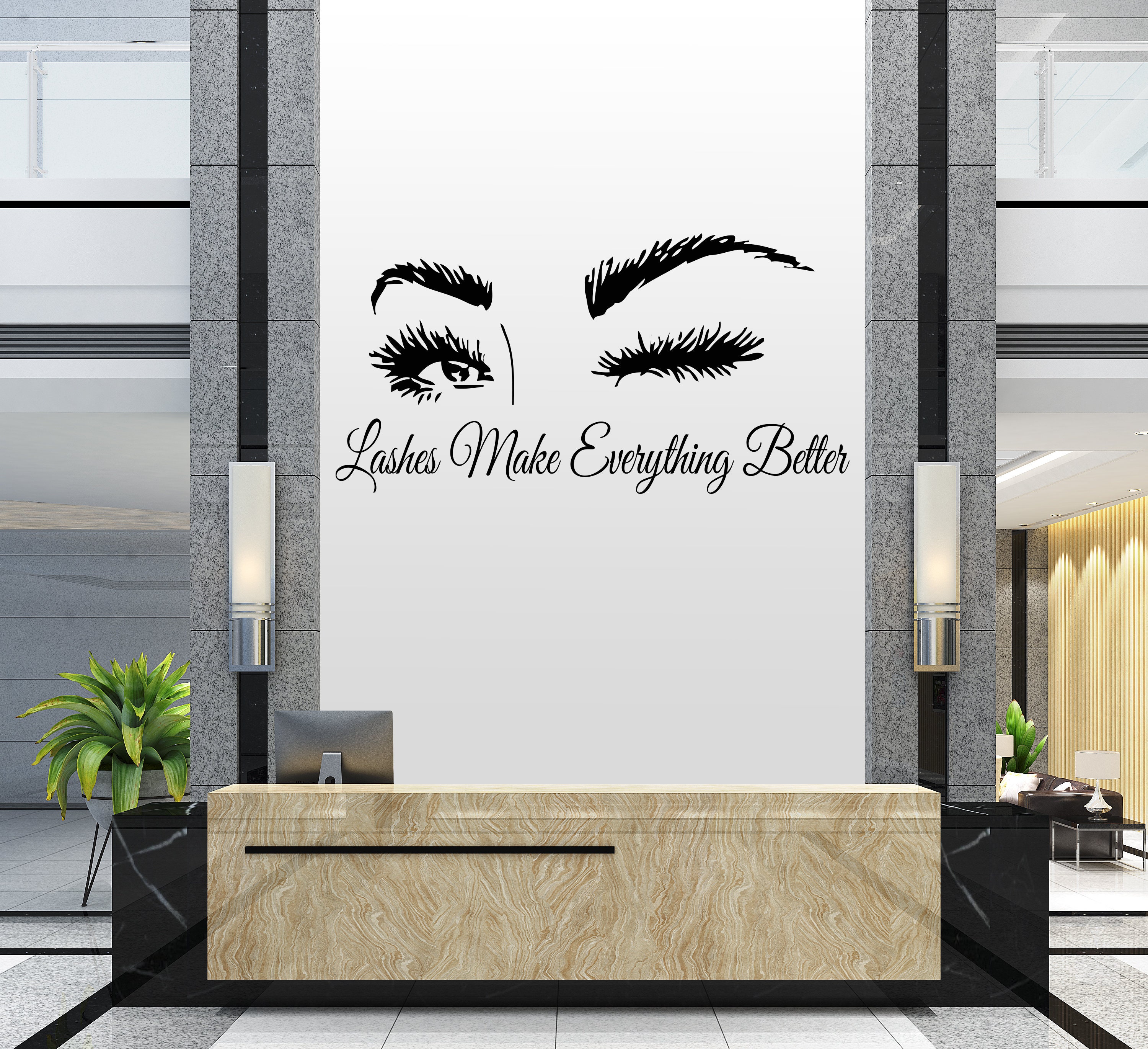 Eyelash Decals Eyelashes Wall Decal Window Sticker Beauty - Etsy