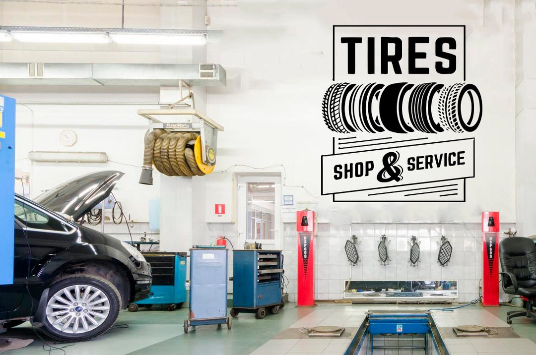 Auto Service, Tires, Repair, Car Washing,car,wall Decal, Window Sticker ...