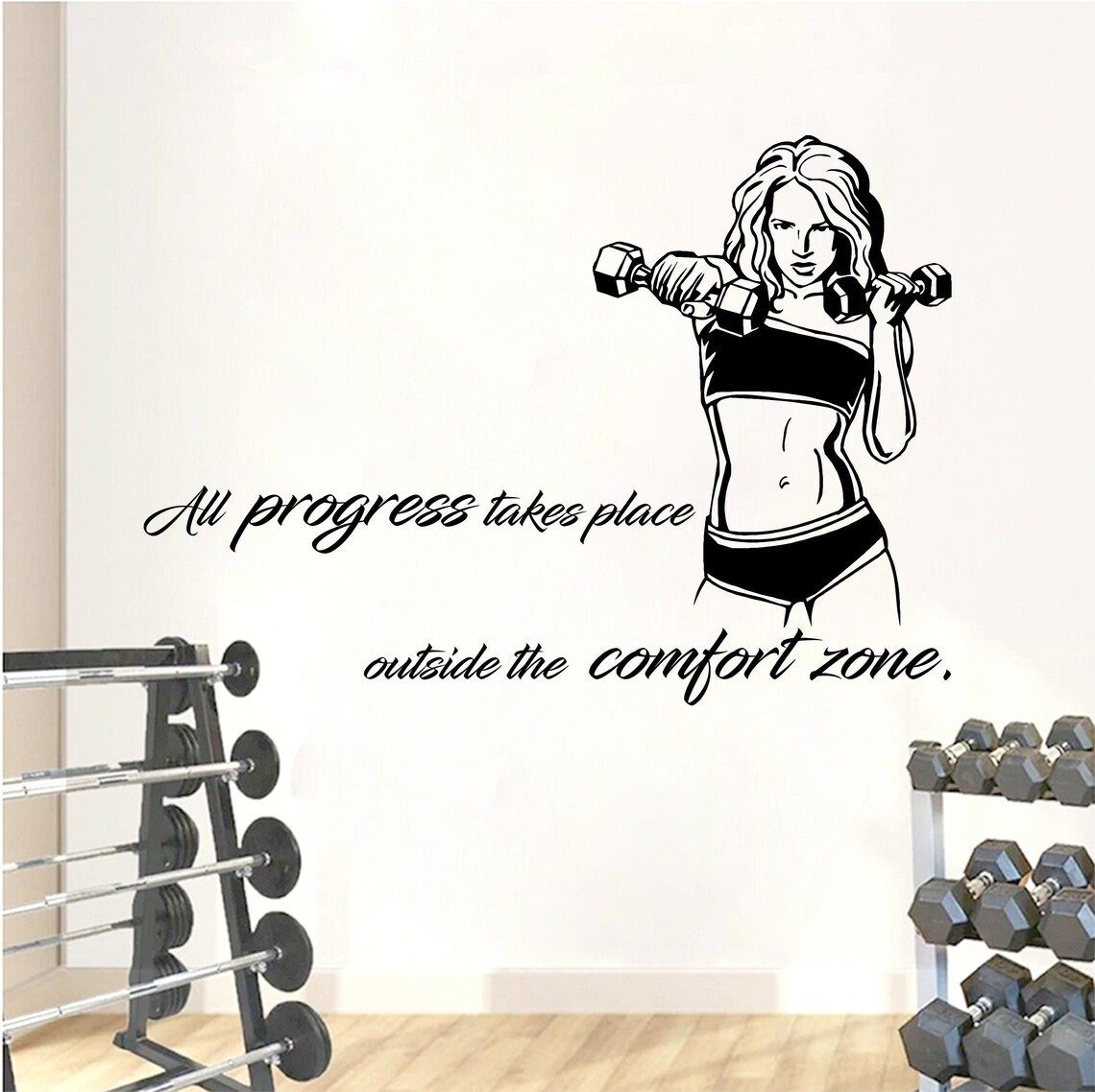 Fitness Wall Decal Workout Wall Decal Gym Wall Decor - Etsy