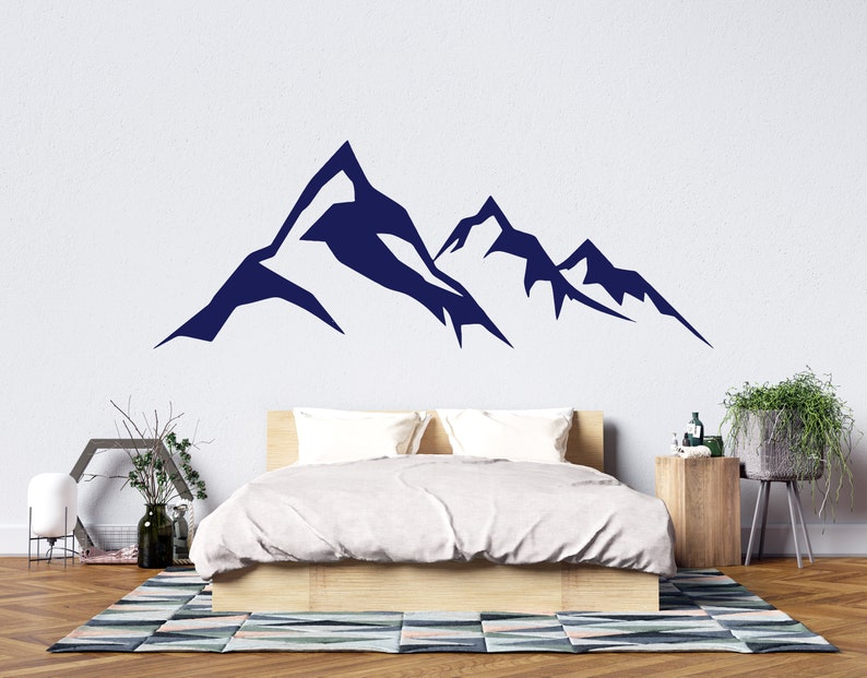 Mountains Wall Decal Mountain Wall Sticker Adventure Wall - Etsy