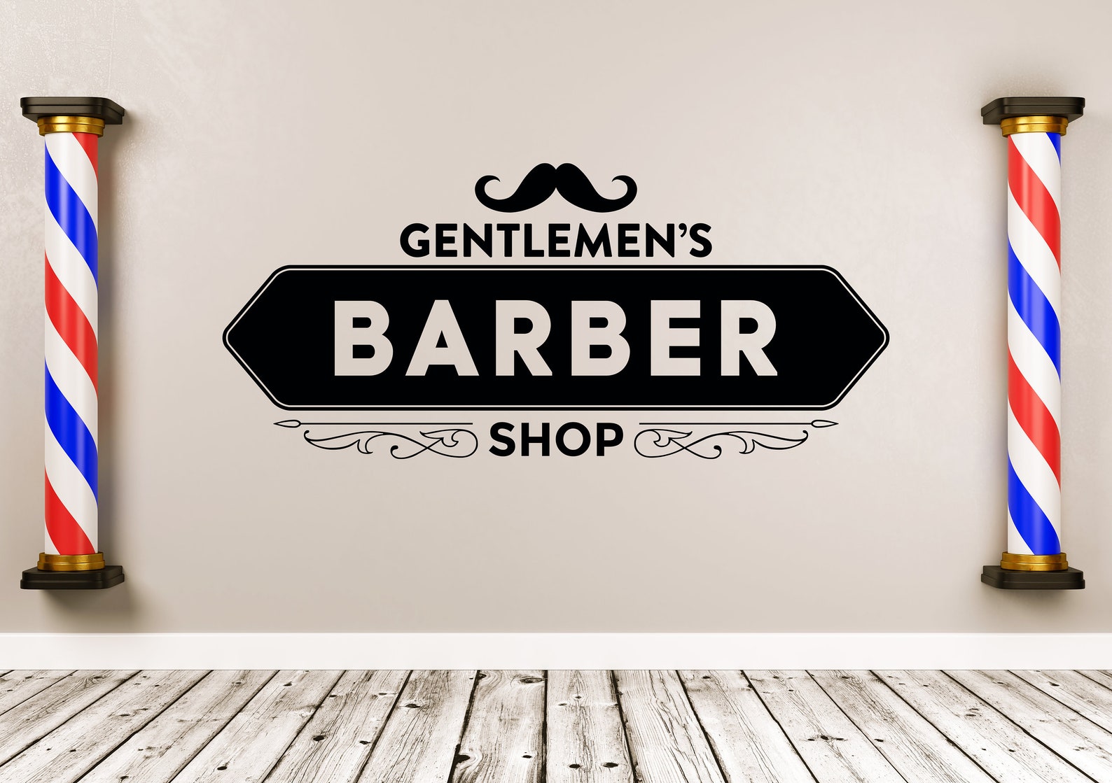 Barber Shop Wall Decal Barber Shop Wall Sticker Barber - Etsy