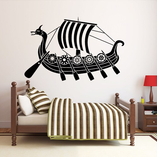 Vikings Ship Wall Decal Vikings Boat Wall Sticker Vikings - Etsy