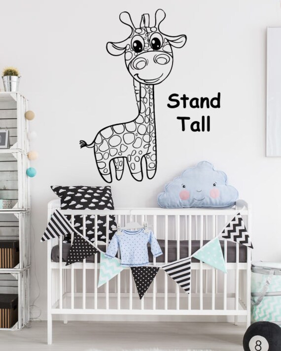 Giraffe Wall Decal Giraffe Wall Decor Giraffe Wall Sticker | Etsy