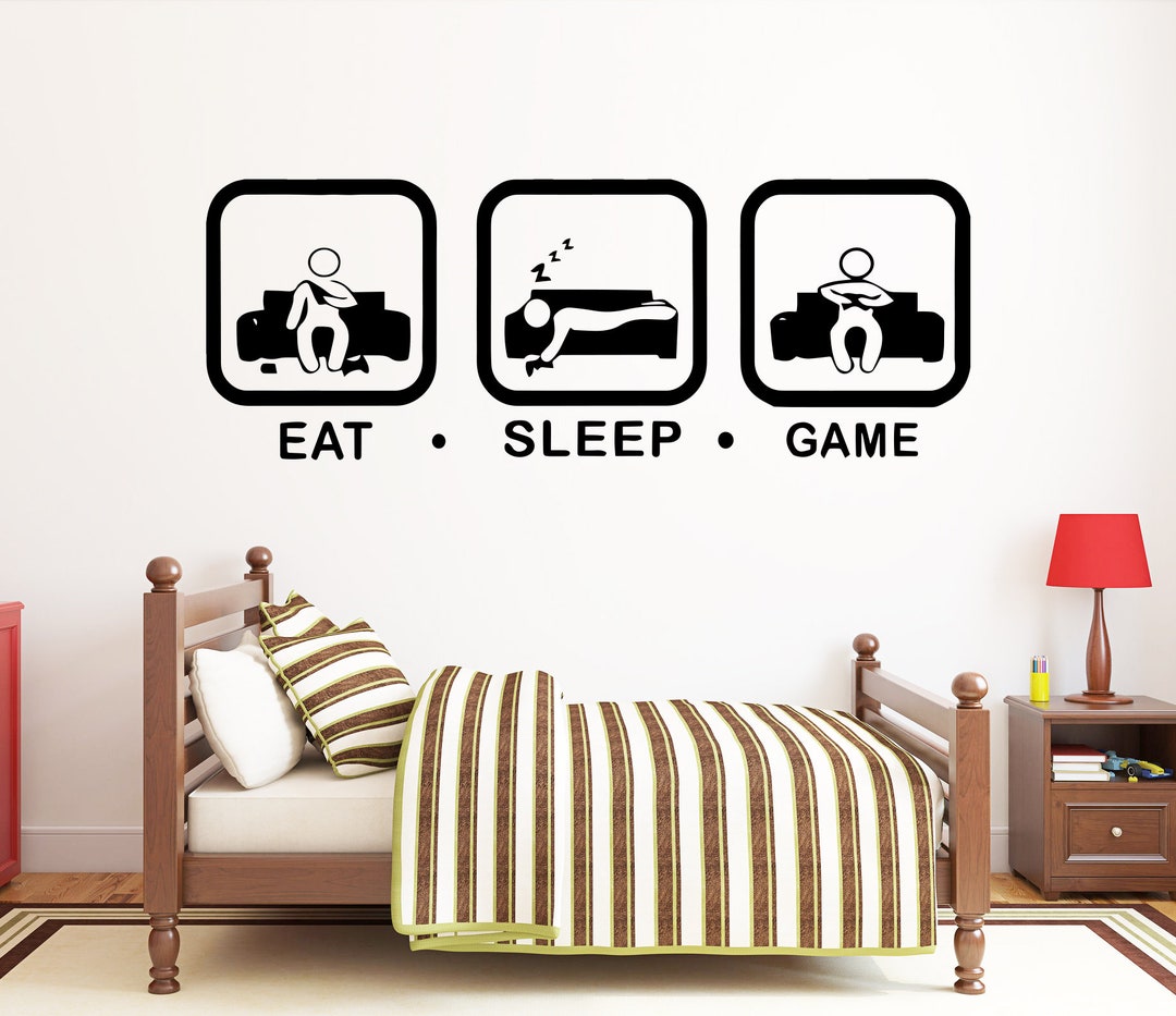Gamer Wall Decal Video Games Wall Sticker Controller Wall Decal Gaming ...