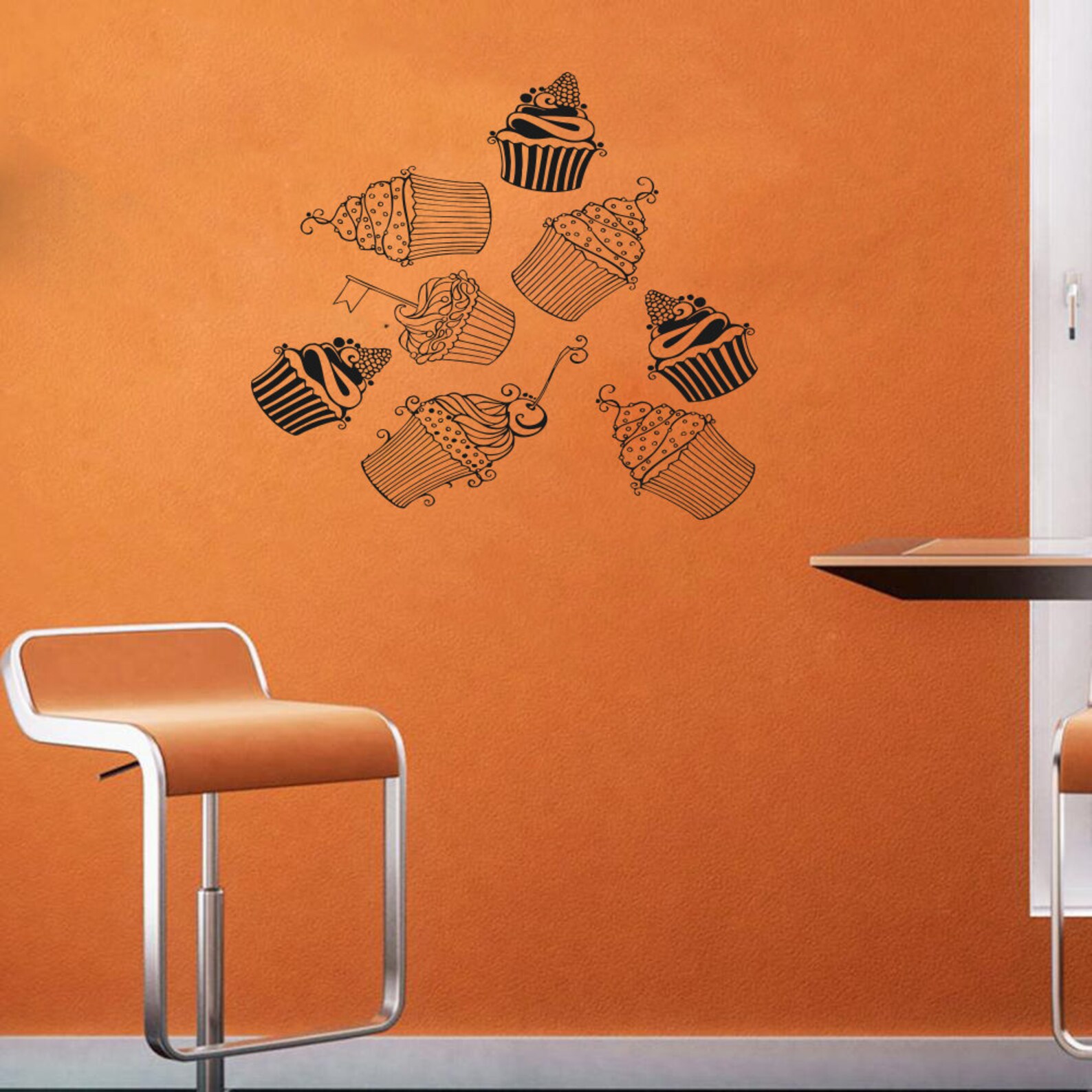 Muffins Wall Decal Cupcakes Wall Sticker Bakery Wall Decal | Etsy