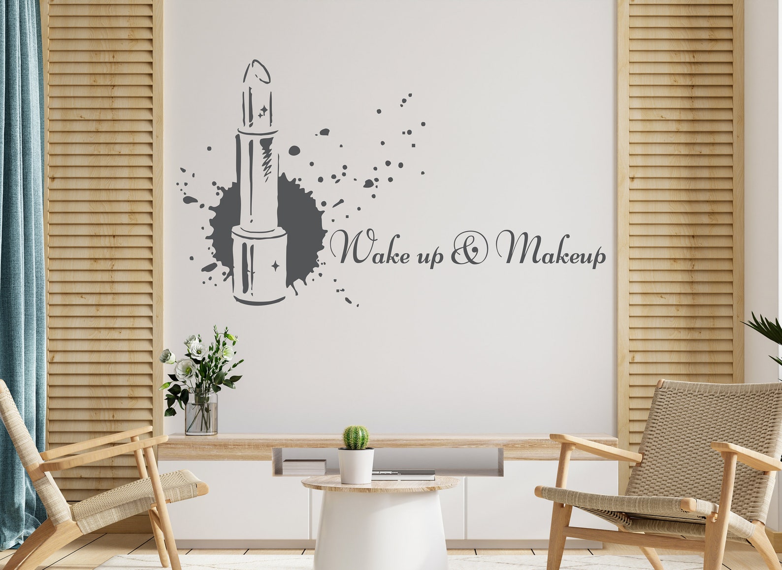 Makeup Wall Decal Makeup Artist Wall Sticker Cosmetics - Etsy