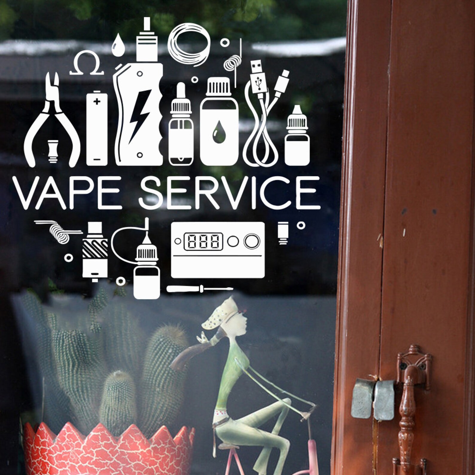 Vape Wall Window Decal Sticker Vape Shop Vaping Vape Store - Etsy