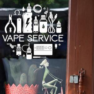 Vape Wall Window Decal Sticker Vape Shop Vaping Vape Store - Etsy