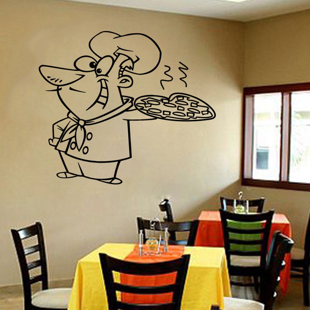 Pizza Wall Decal / Pizzeria Wall Décor / Pizza Window Decal T582 - Etsy