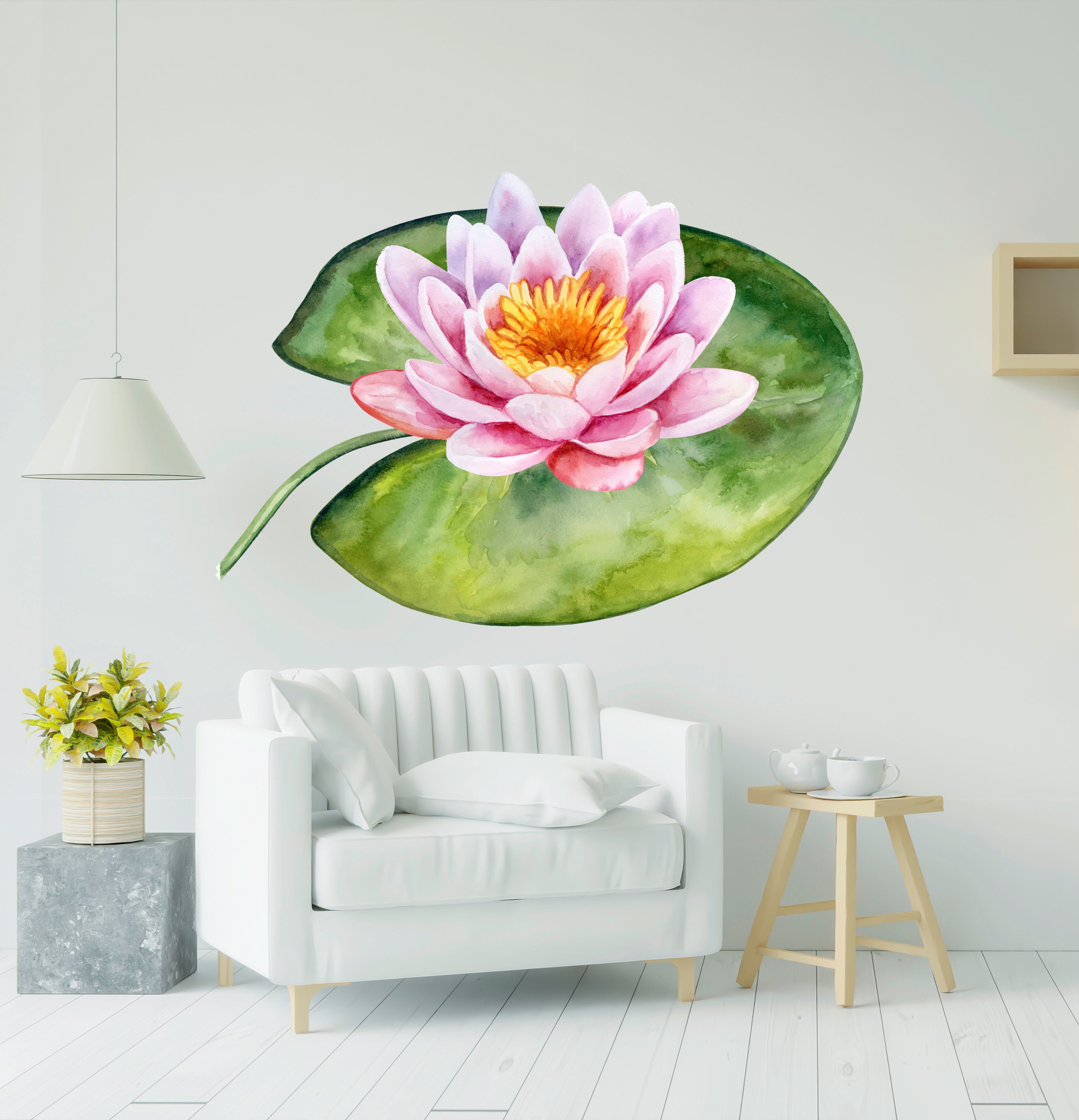 Lotus Wall Decal Lotus Flower Wall Decal Lotus Mandala | Etsy