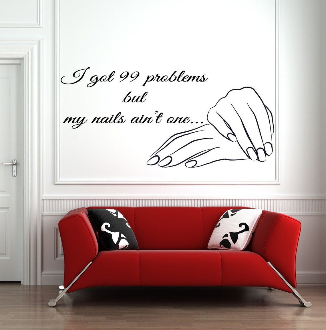 Nail Salon Wall Decal: Manicure Pedicure Beauty Salon Decor HS089 - Etsy
