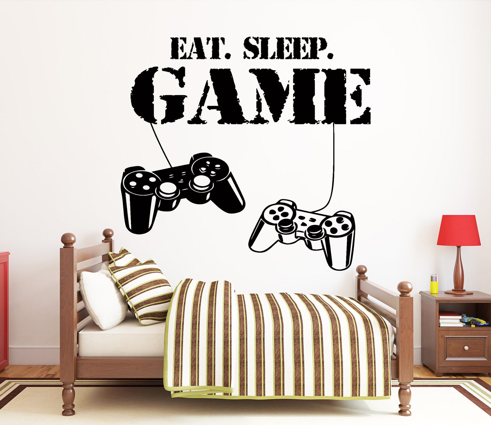 Gamer Wall Decal Video Games Wall Sticker Controller Wall | Etsy