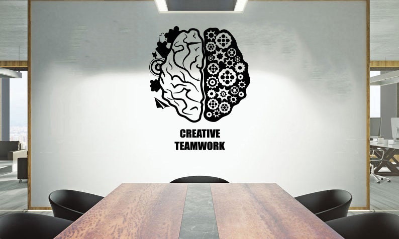 Office Wall Decal Teamwork Quote Wall Sticker Office Decor | Etsy