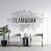 Teamwork Words Office Wall Decal Teamwork Quote Wall Sticker - Etsy