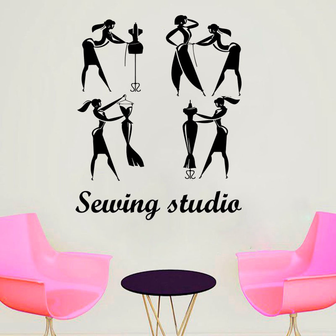 Atelier Decor,sewing Studio, Tailor,wall Decal, Window Sticker,handmade ...