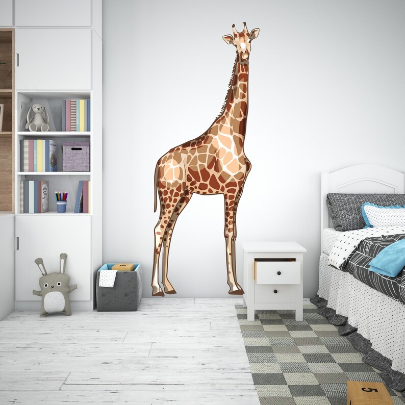 Giraffe Wall Decal for Safari Nursery Giraffe Wall Decor | Etsy