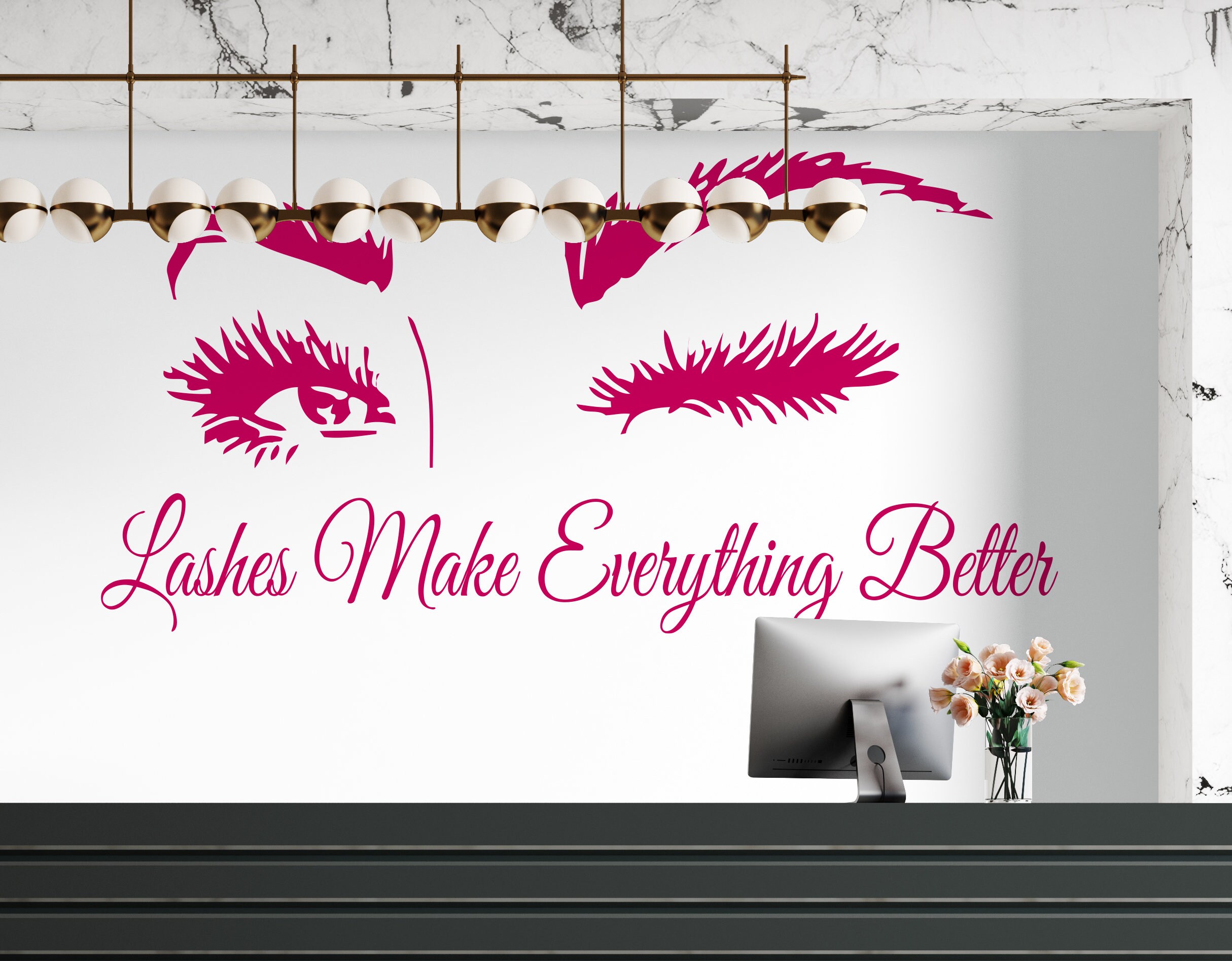 Eyelash Decals Eyelashes Wall Decal Window Sticker Beauty - Etsy