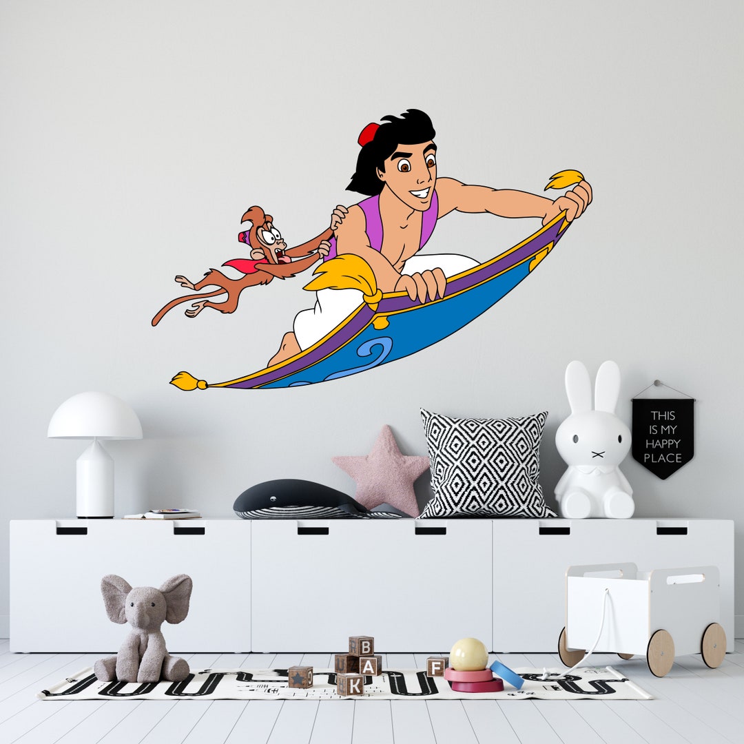 Aladdin Wall Decal Aladdin and the Flying Carpet Wall Sticker Nursery ...